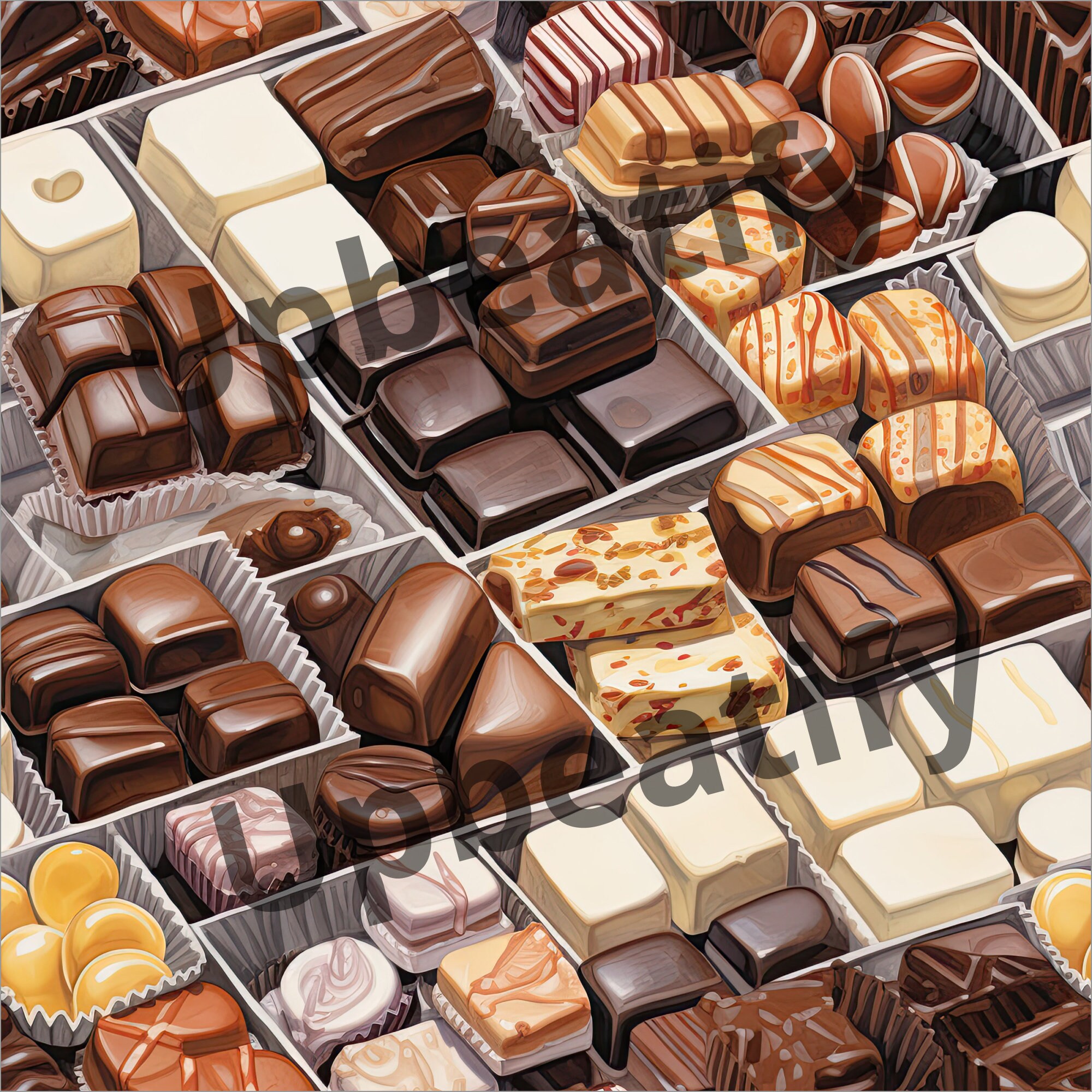 12 Seamless Gourmet Chocolates Backgrounds Digital Paper Patterns for ...