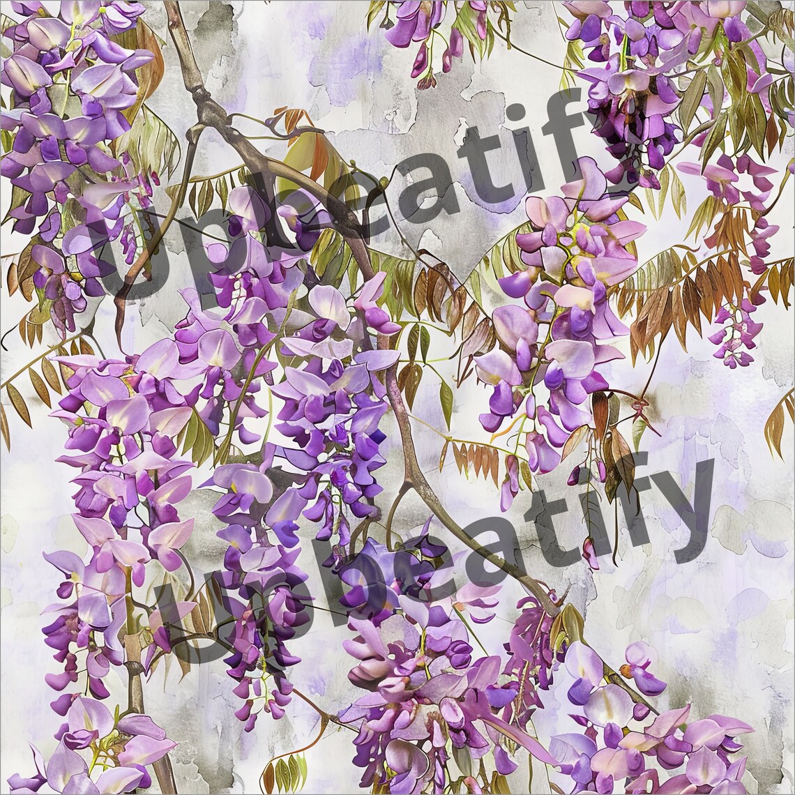 Light Wisteria Digital Paper Set - Seamless Floral Craft Patterns - Etsy