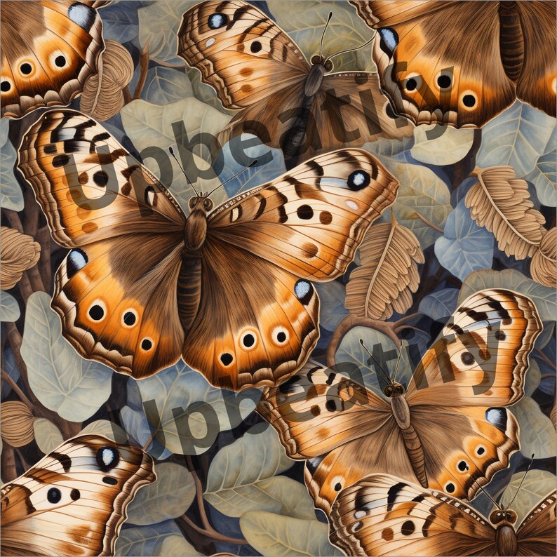 12 Seamless Red Butterfly Backgrounds Digital Paper Patterns for ...