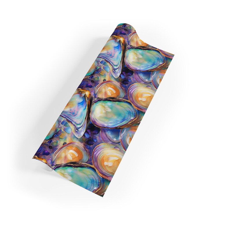 Seaside Seashell Gift Wrap Roll – Abstract Coastal Wrapping Paper - Etsy