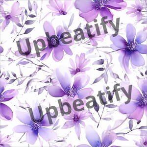 12 Seamless Purple Flower Backgrounds Digital Paper Patterns for ...