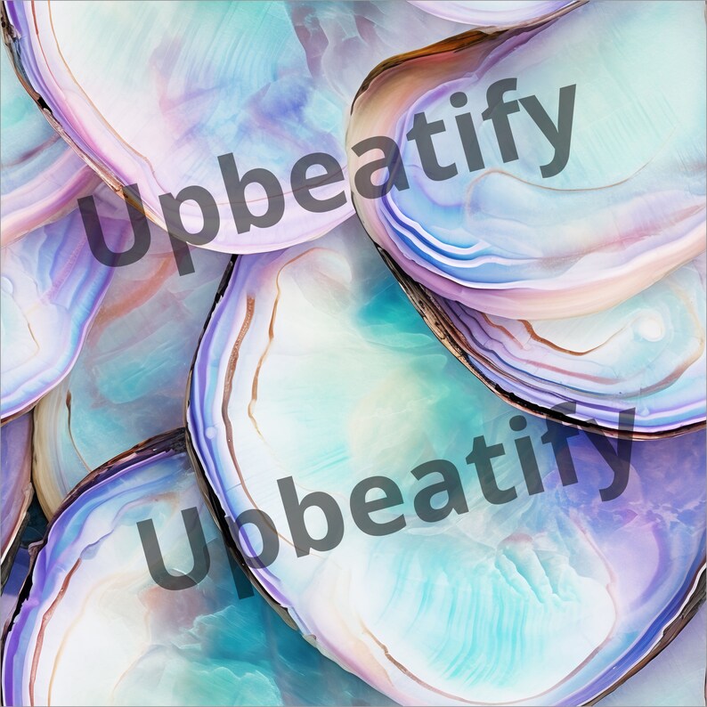 Abalone Shell Digital Paper Patterns for Crafts & Projects - Set of 12 ...