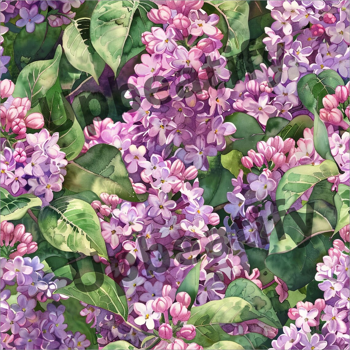 12 Seamless Mauve Lilacs Digital Paper Patterns for Weddings ...