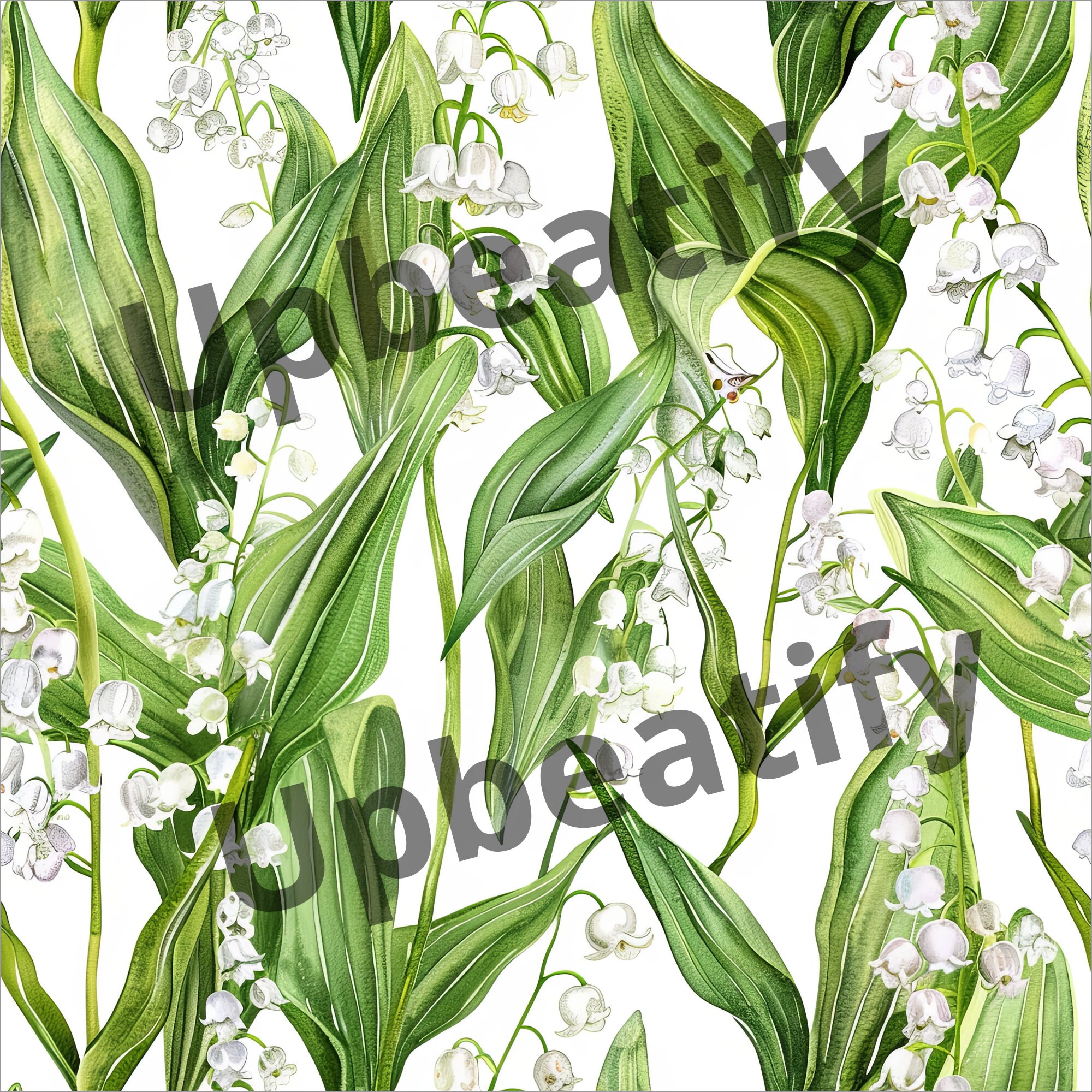 12 Seamless Lily of the Valley Backgrounds Digital Paper Patterns for ...