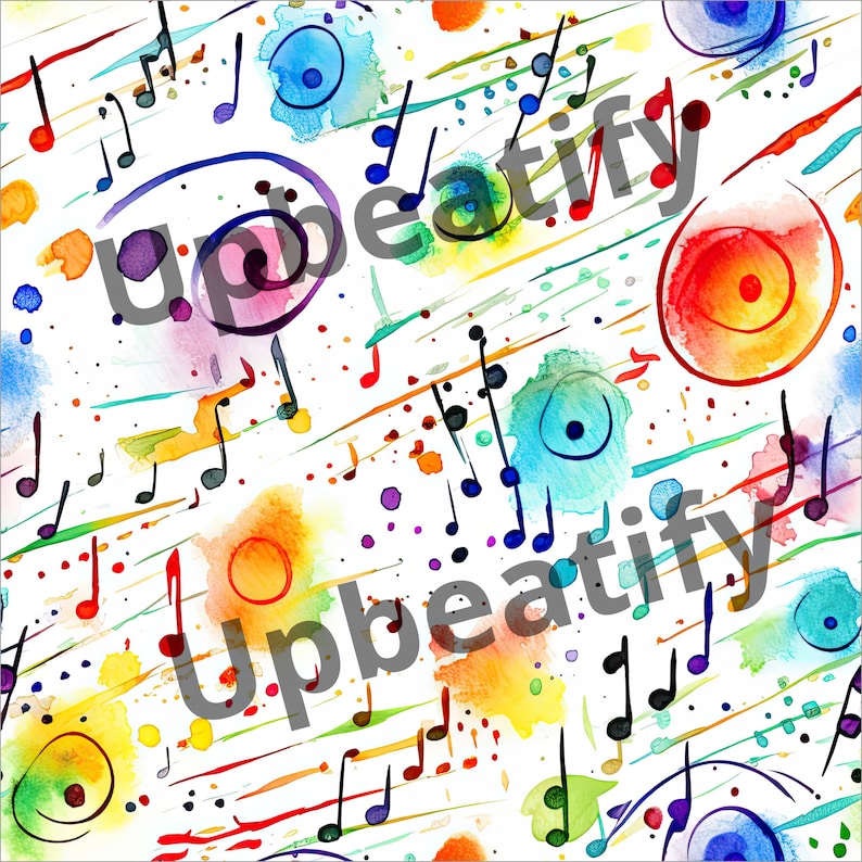 12 Seamless Musical Note Backgrounds Digital Paper Patterns for ...