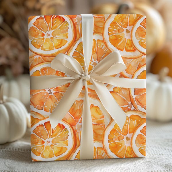 Orange Slices Wrapping Paper - Etsy