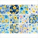 12 Seamless Blue and Gold Floral Digital Paper Patterns for Weddings ...