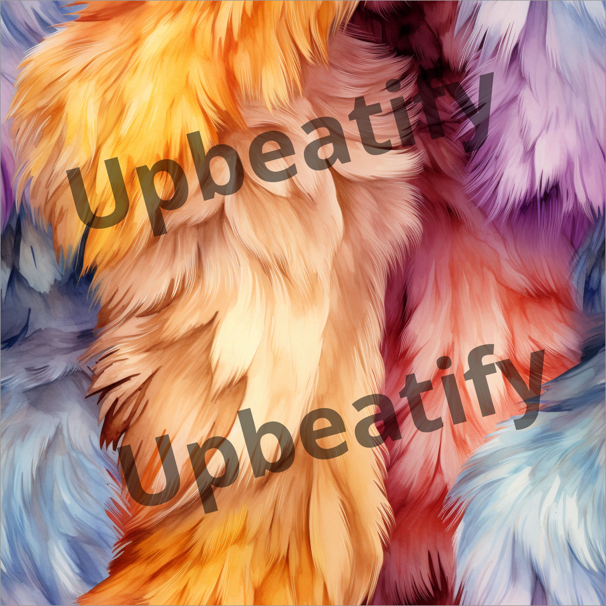 12 Seamless Fluffy & Furry Backgrounds Digital Paper Patterns for ...
