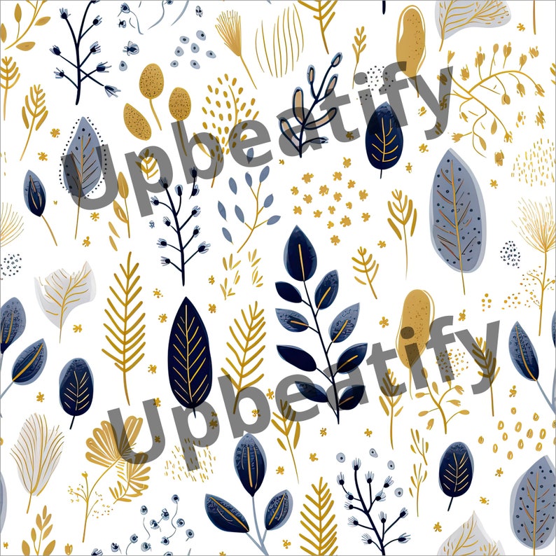 12 Seamless Light Scandinavian Botanical Backgrounds Digital Paper ...