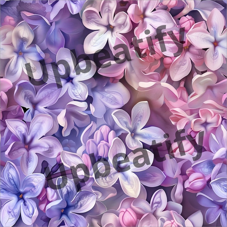 12 Seamless Mauve Lilacs Digital Paper Patterns for Weddings ...
