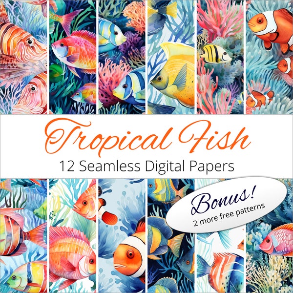 Tropical Fish Patterns - Etsy