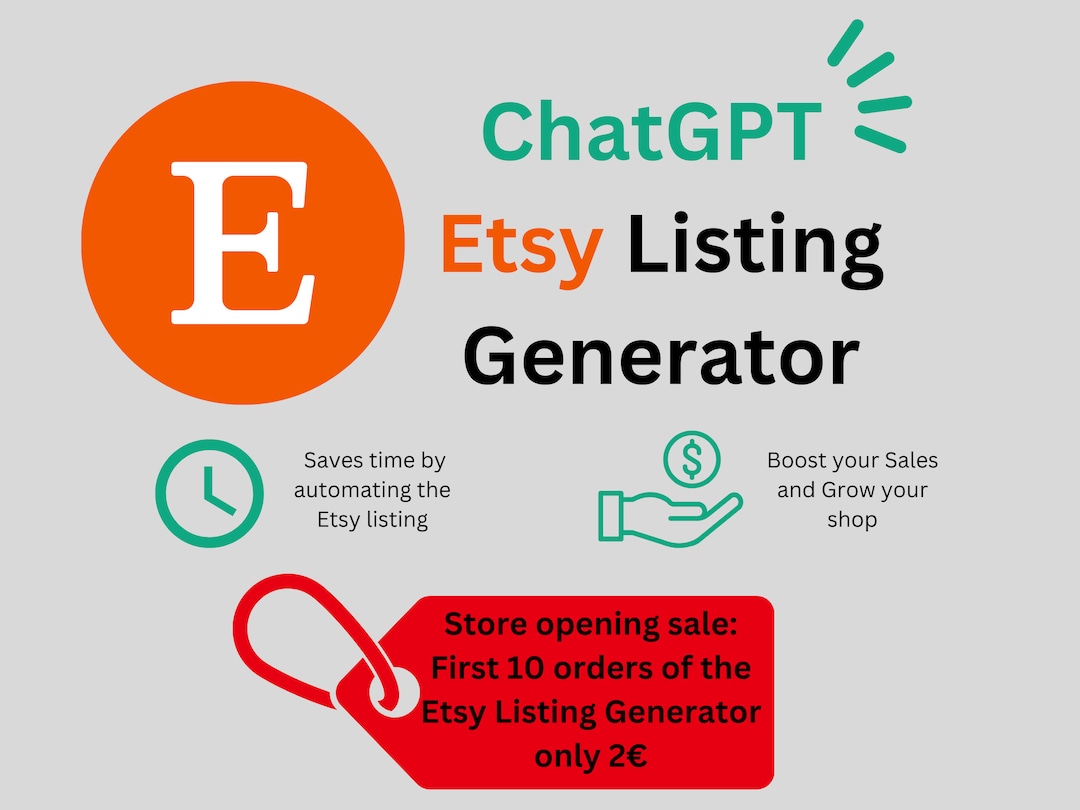 Skyrocket Your Etsy Success With Chatgpt: Ai-powered Listing Generator ...