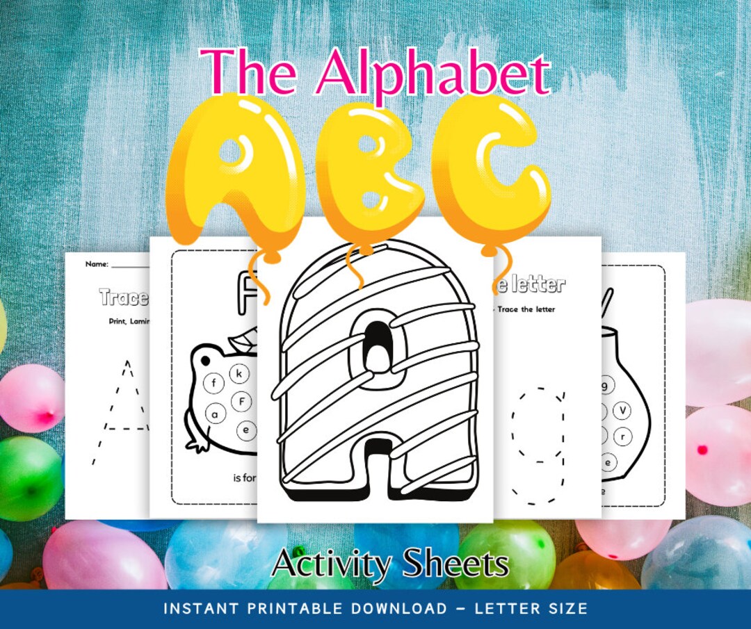 Alphabet ABC Activity Worksheets - Etsy
