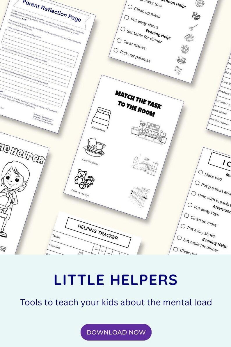 Printable Kids Chore Chart + Visual Routine Posters | Toddler Life ...