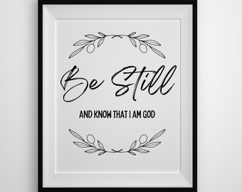 Be Still Poster Print - Etsy