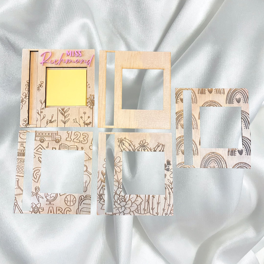 Laser Cut File | Sticky Note Holder With Pen Slot | Digital Download ...