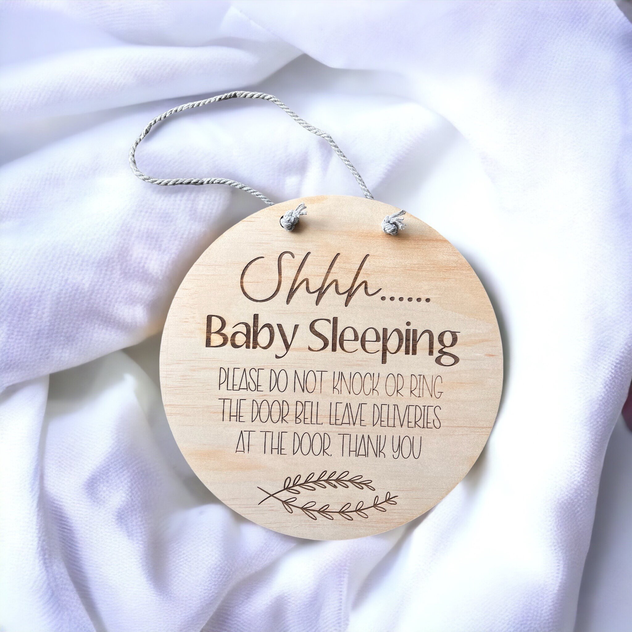 Laser Cut File Baby Sleeping Door Sign Digital Download SVG File Decor ...