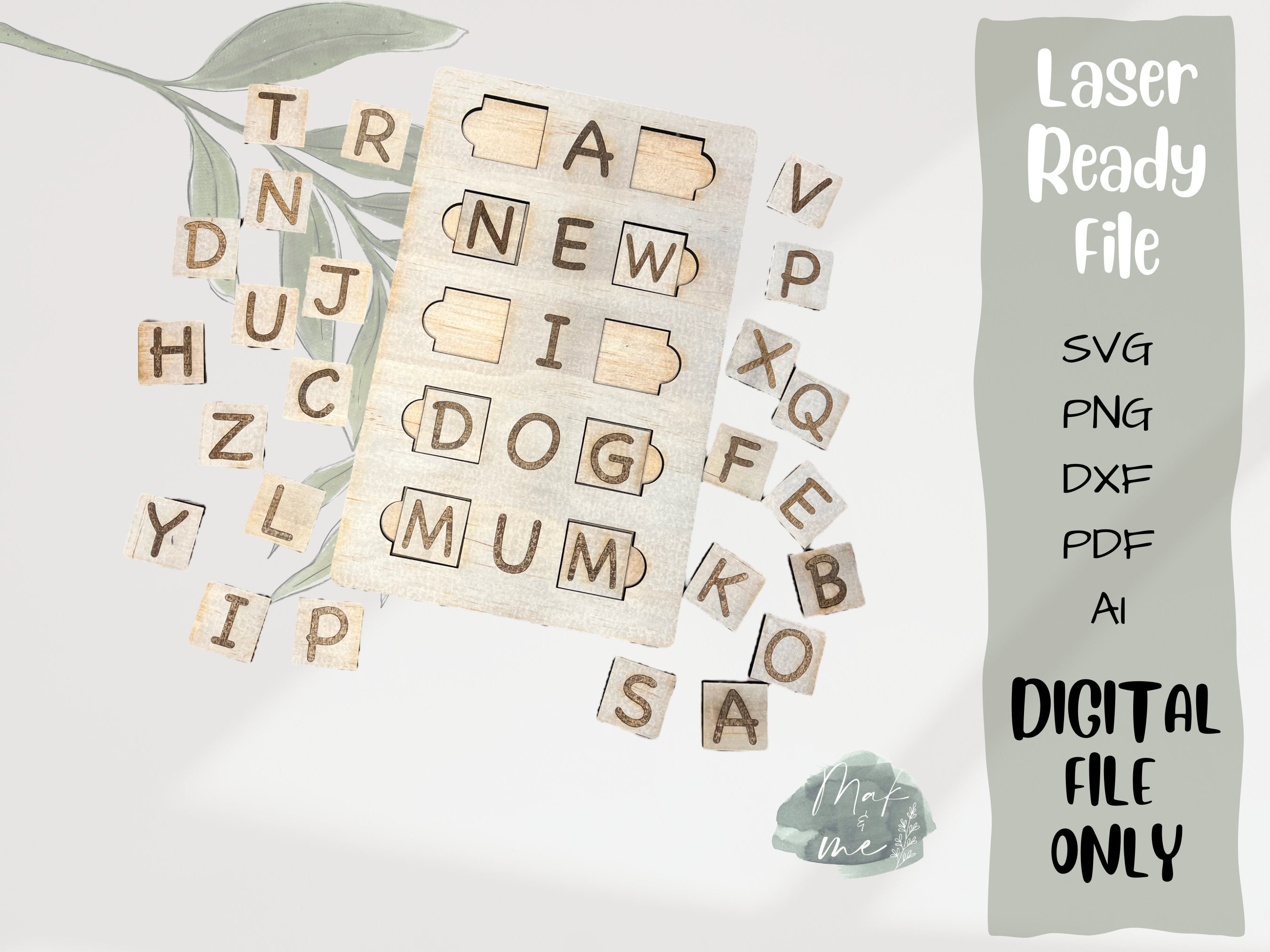 Laser Cut File Vowel Sight Word Board Digital Download - Etsy Australia