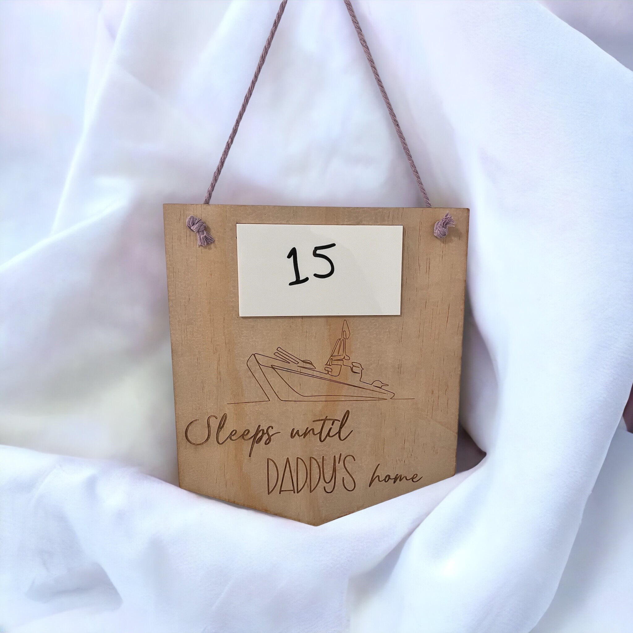 Laser Cut File | Until Daddy/mummy is Home Countdown Board | Digital ...