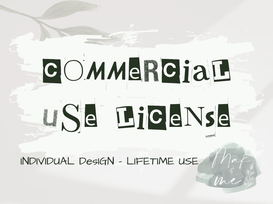Individual Design | Commercial License | Digital Download - Etsy