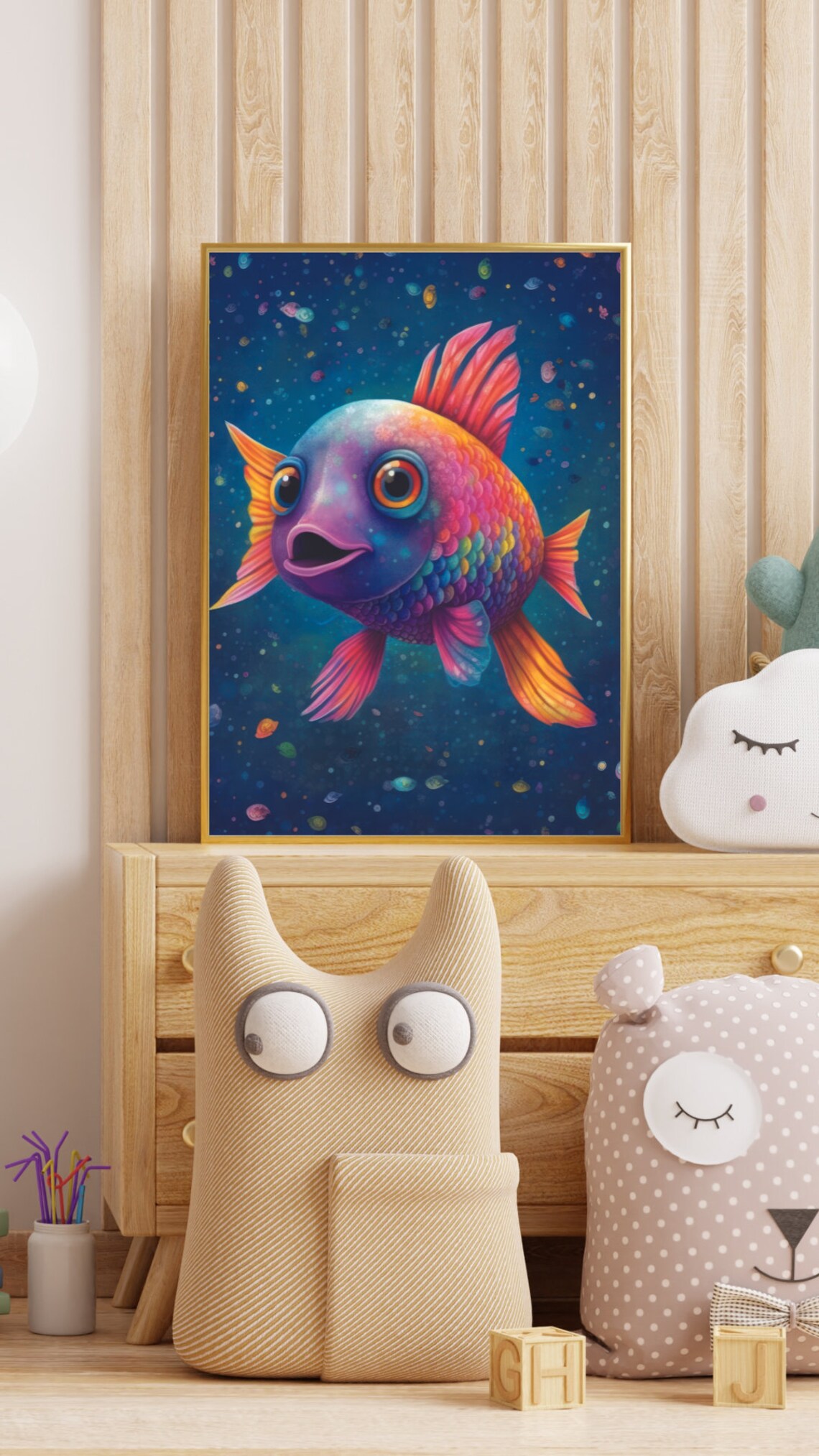 The Rainbow Fish Inspired Art Print Shimmering Scales & Ocean ...