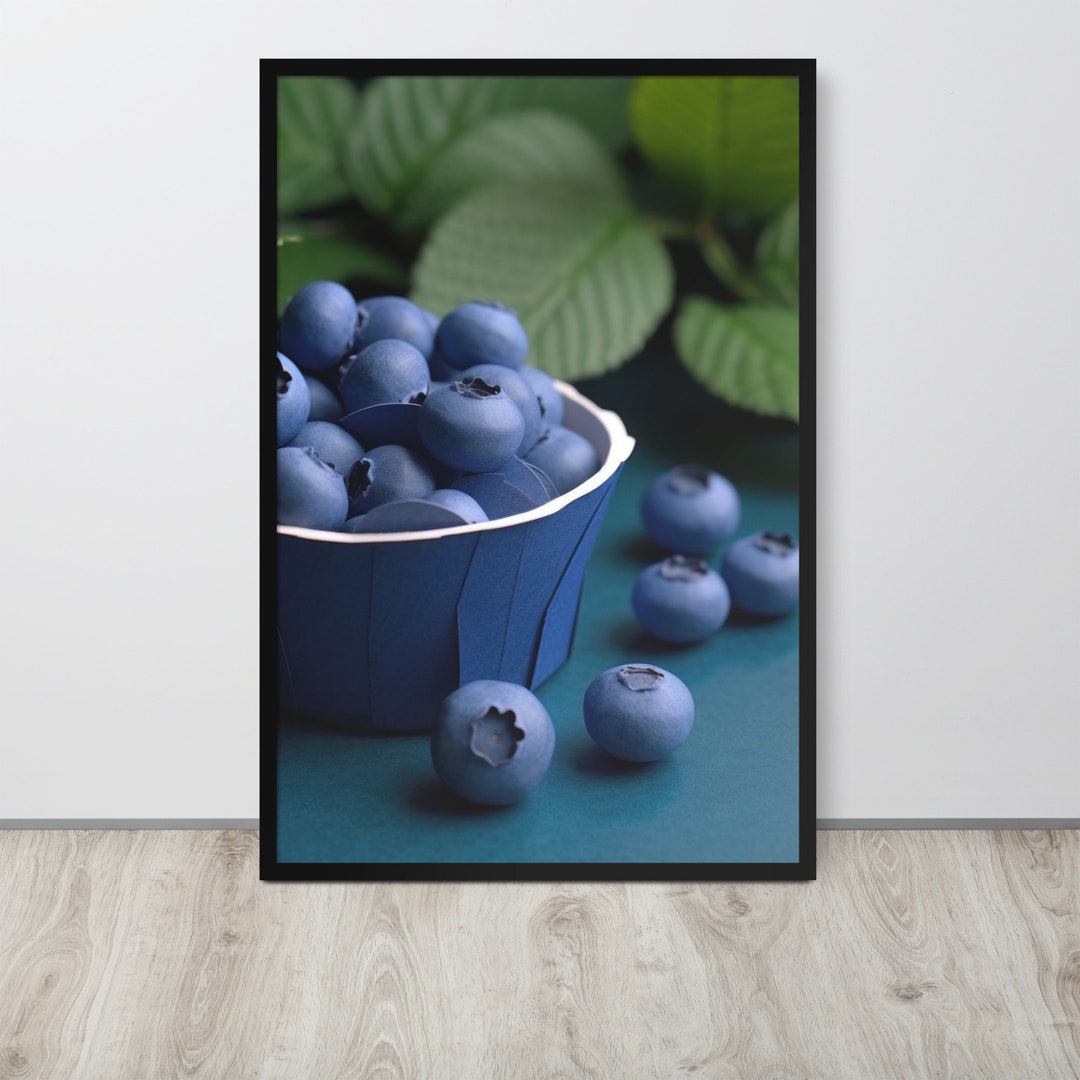 Berry Bliss Blueberries Papercraft Framed Artwork Framed Art - Etsy