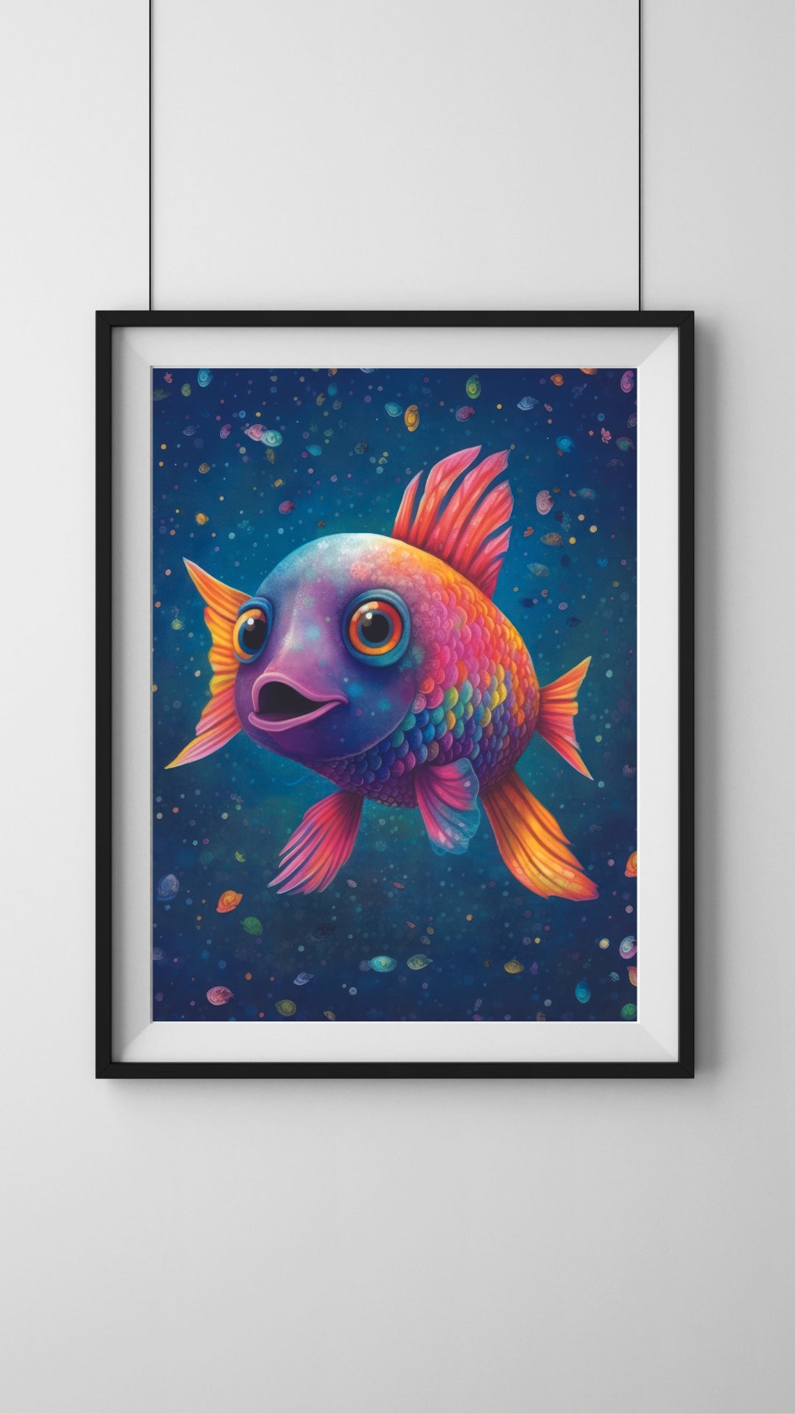 The Rainbow Fish Inspired Art Print Shimmering Scales & Ocean ...