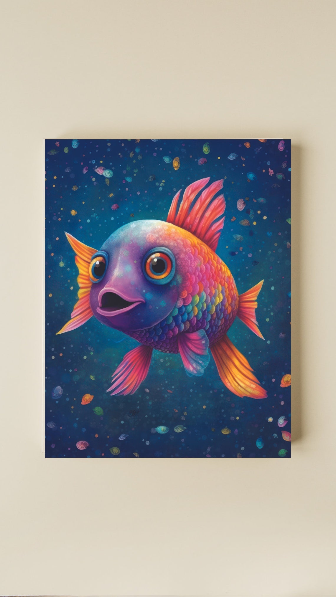 The Rainbow Fish Inspired Art Print Shimmering Scales & Ocean ...