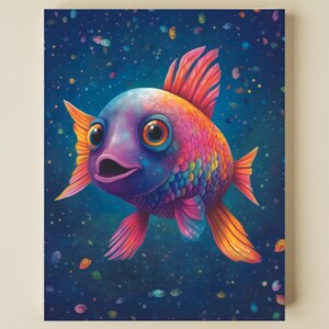 The Rainbow Fish Inspired Art Print Shimmering Scales & Ocean ...