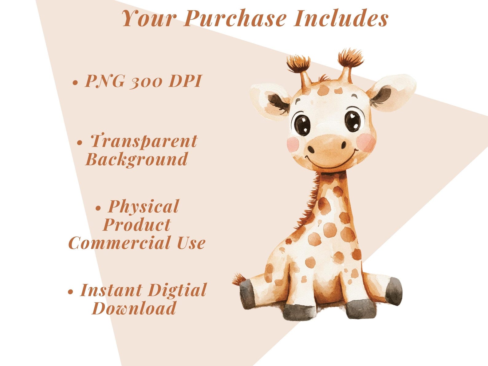 Cute Animal Watercolor Clip Art Bundle Baby Animals PNG Transparent ...