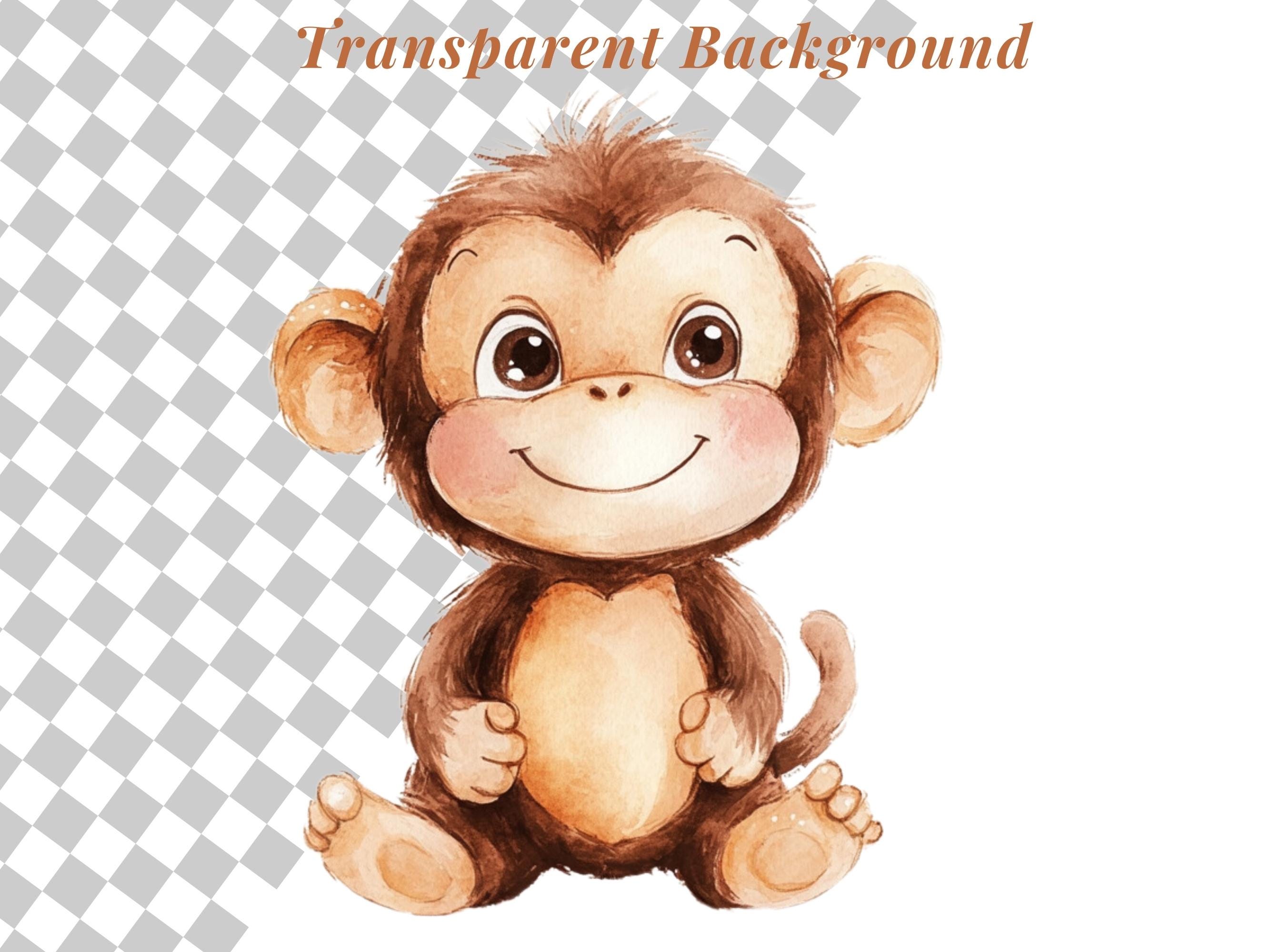 Cute Animal Watercolor Clip Art Bundle Baby Animals PNG Transparent ...