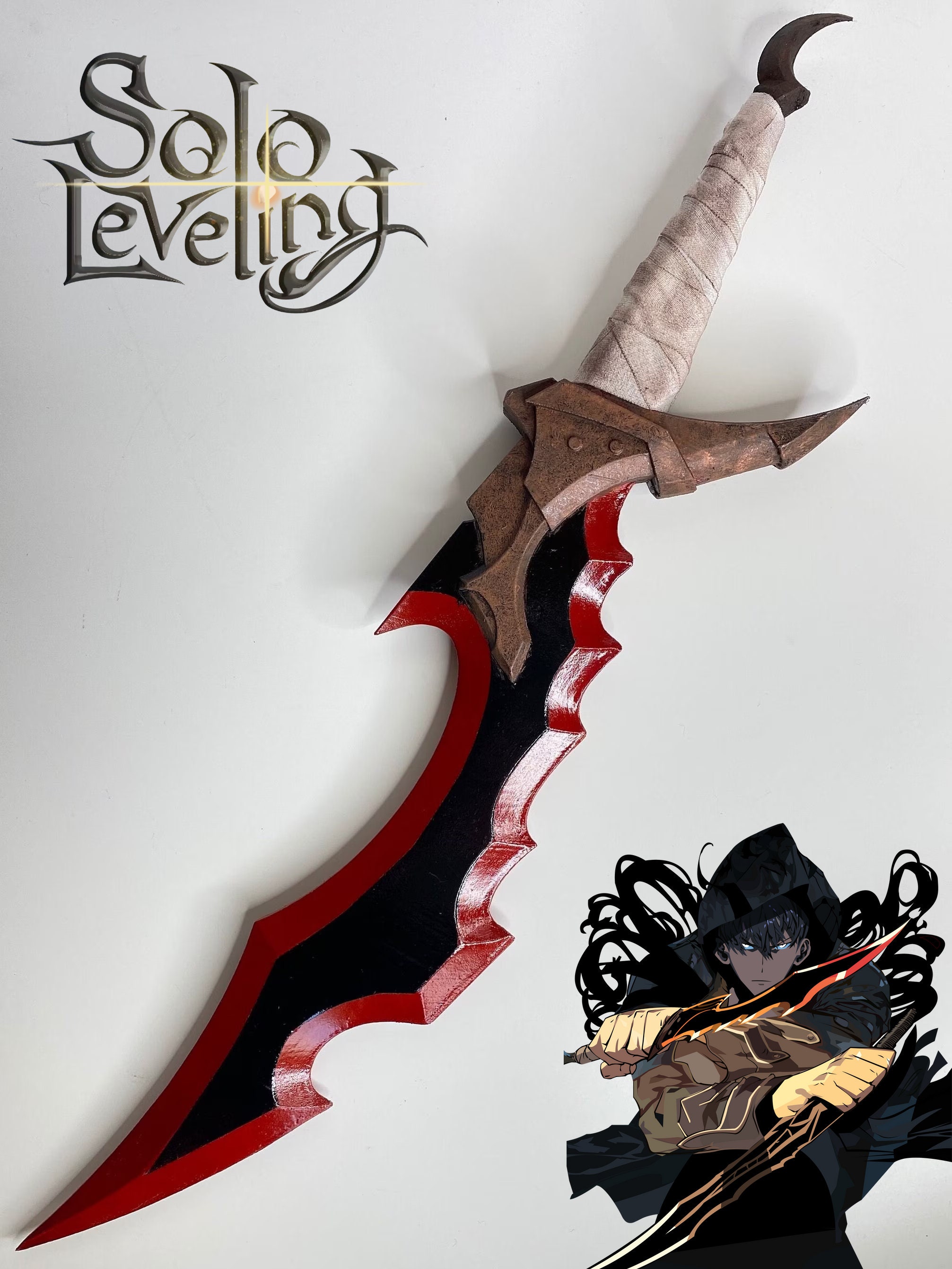 Solo Leveling Knight Slayer Prop Dagger, Anime, Manhwa, Cosplay, 3d ...