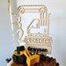 Construction-themed Wooden Cake Topper Personalized Construction Cake ...