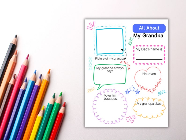 All About Grandpa Printable, Fathers Day Gift, Funny Fathers Day, Gift ...