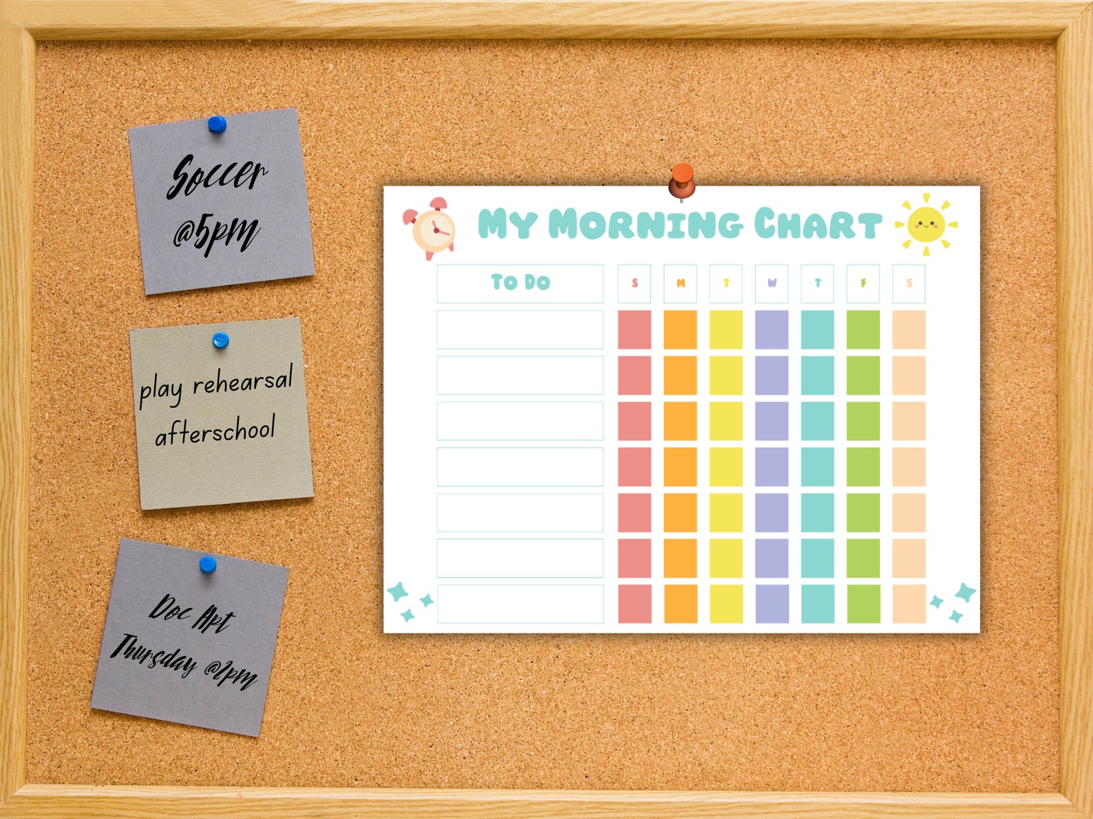 Morning Routine Printable, Kids Morning Routine Chart, Chore Chart for ...