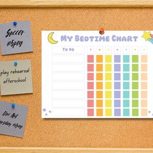 Bedtime Routine Printable, Kids Bedtime Routine Chart, Chore Chart for ...