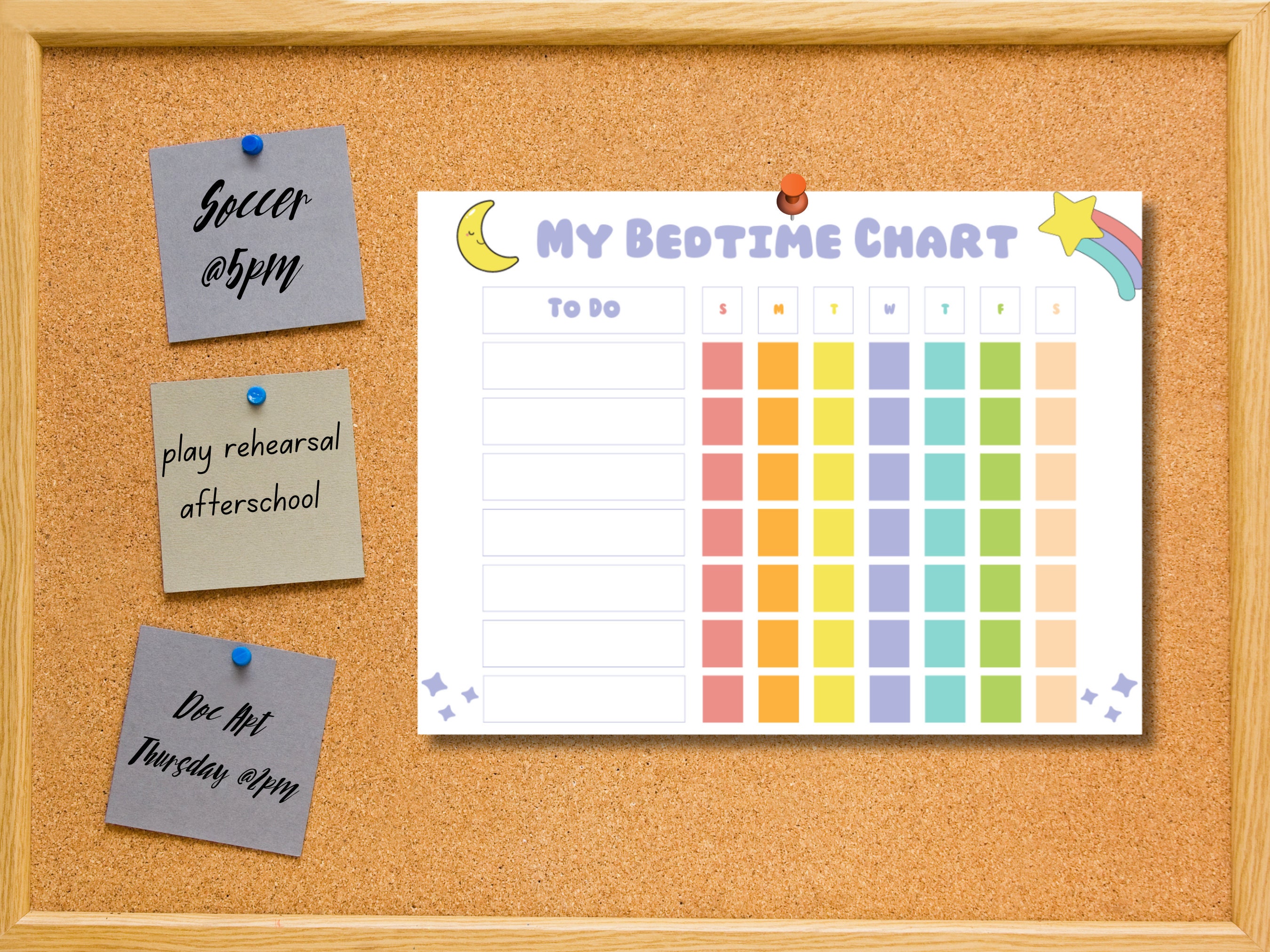 Bedtime Routine Printable, Kids Bedtime Routine Chart, Chore Chart for ...