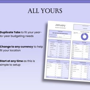 Monthly Budget Tracker for Google Sheets, Monthly Paycheck Tracker ...