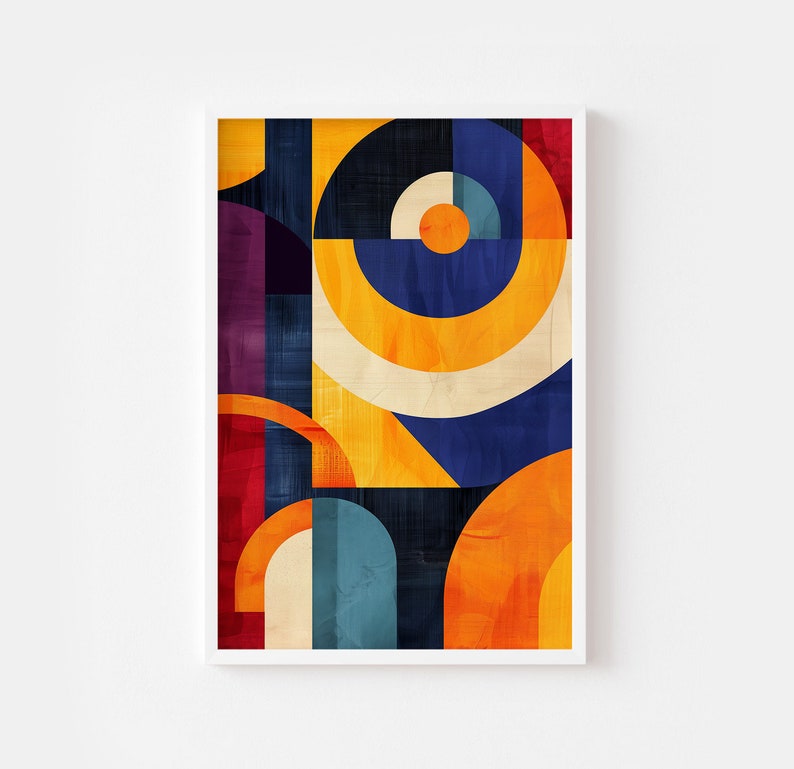 Art Deco Revival, Mid Century, Poster, Contemporary Digital Painting ...