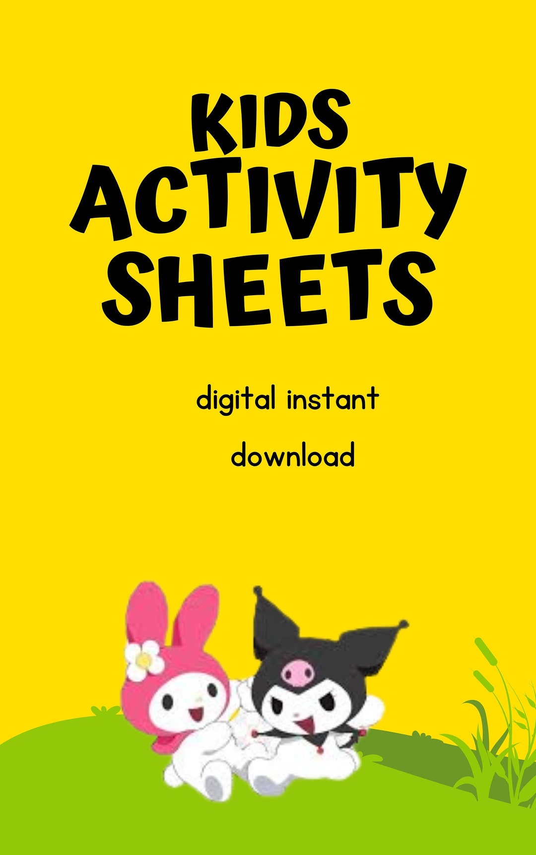 Kuromi and Melody Activity Worksheets - Etsy