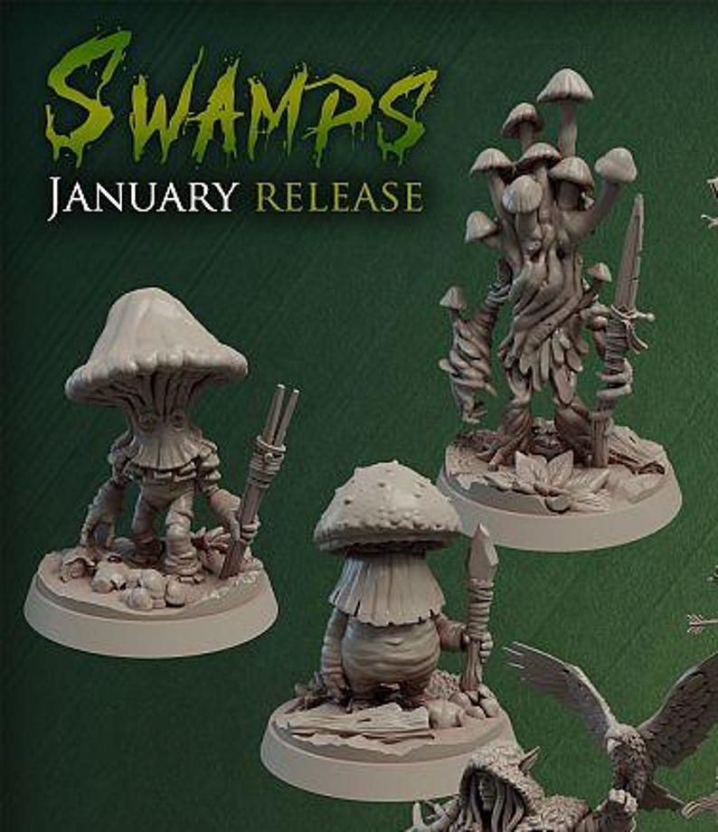 Swamps STL Bundle | Titanforge 3D Print Files | Swamp Monsters, Terrain ...