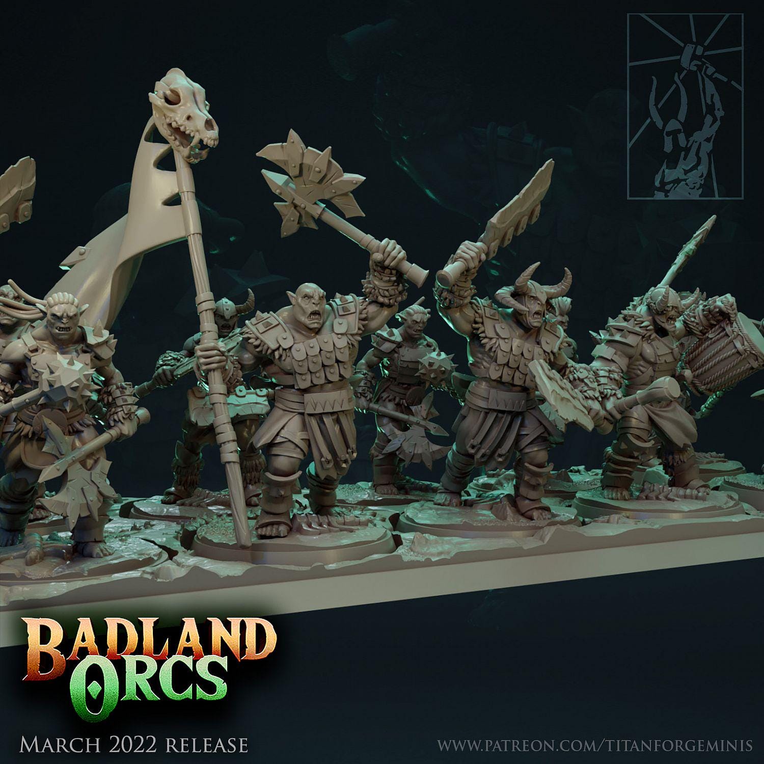Badland Orcs STL Pack | Titanforge 3D Print Files | Desert Orc Tribe ...