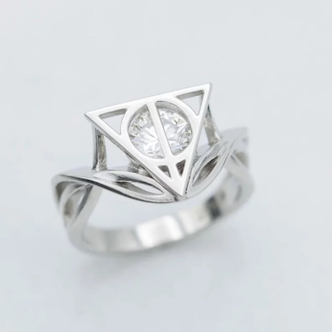 Harry Potter Deathly Hallows Ring Unique Design Ring Seeker Geeky ...