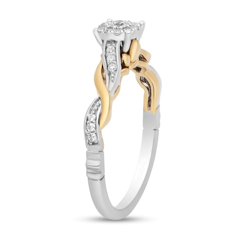 Enchanted Disney Rapunzel Multi-diamond Twist Ring Diamond Cluster Ring ...