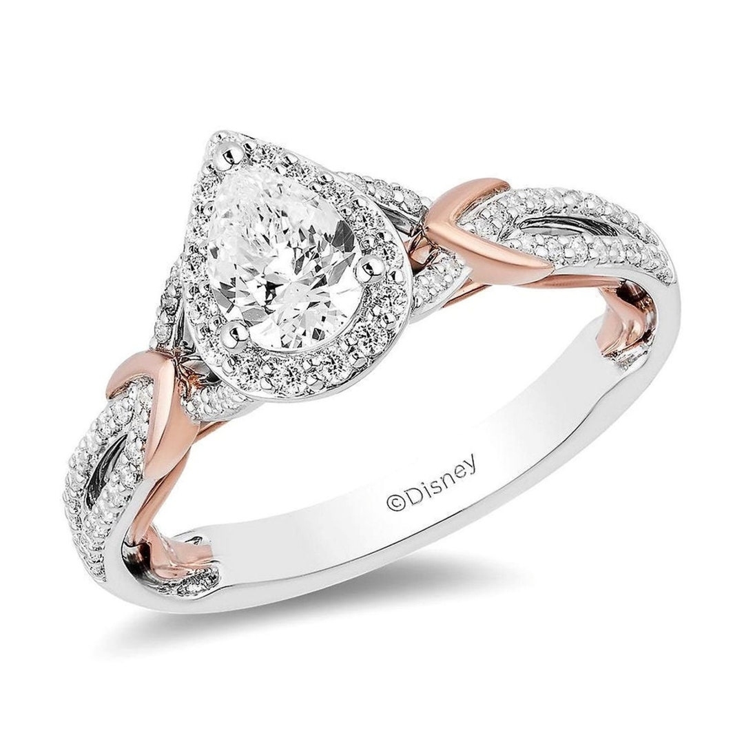 Enchanted Disney Snow White Brilliant Cut Pear-shaped 3/4 CT Diamond ...
