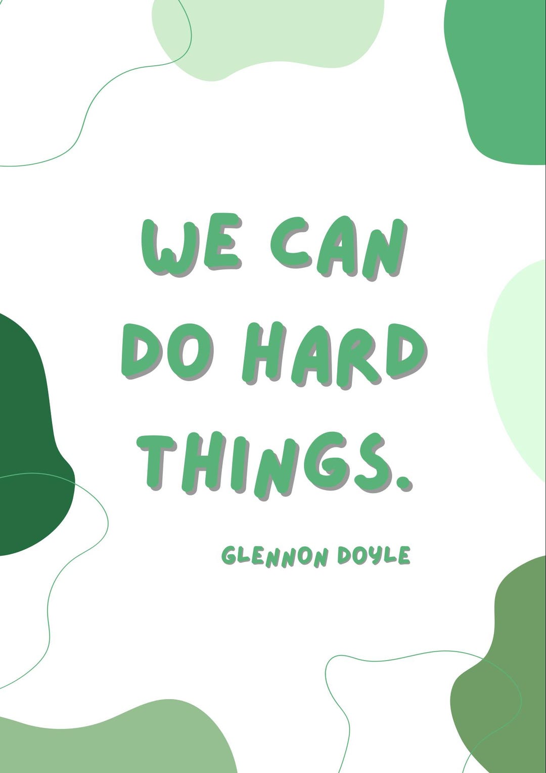 Classroom Poster Inspirational Quote Glennon Doyle Quote Classroom ...