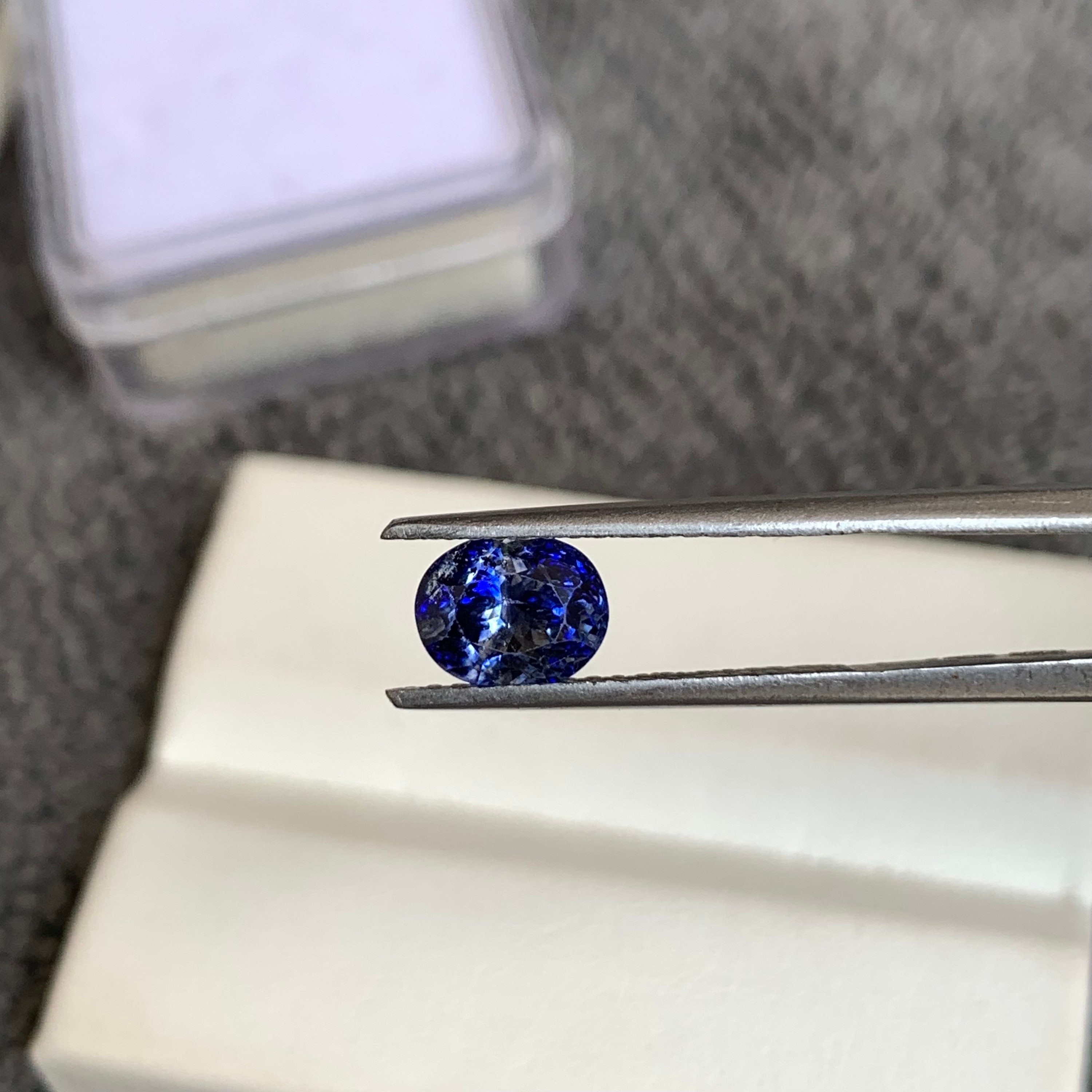 1.63ct Natural Kashmir Blue Sapphire, Rare Kashmir Sapphire, Royal Blue ...