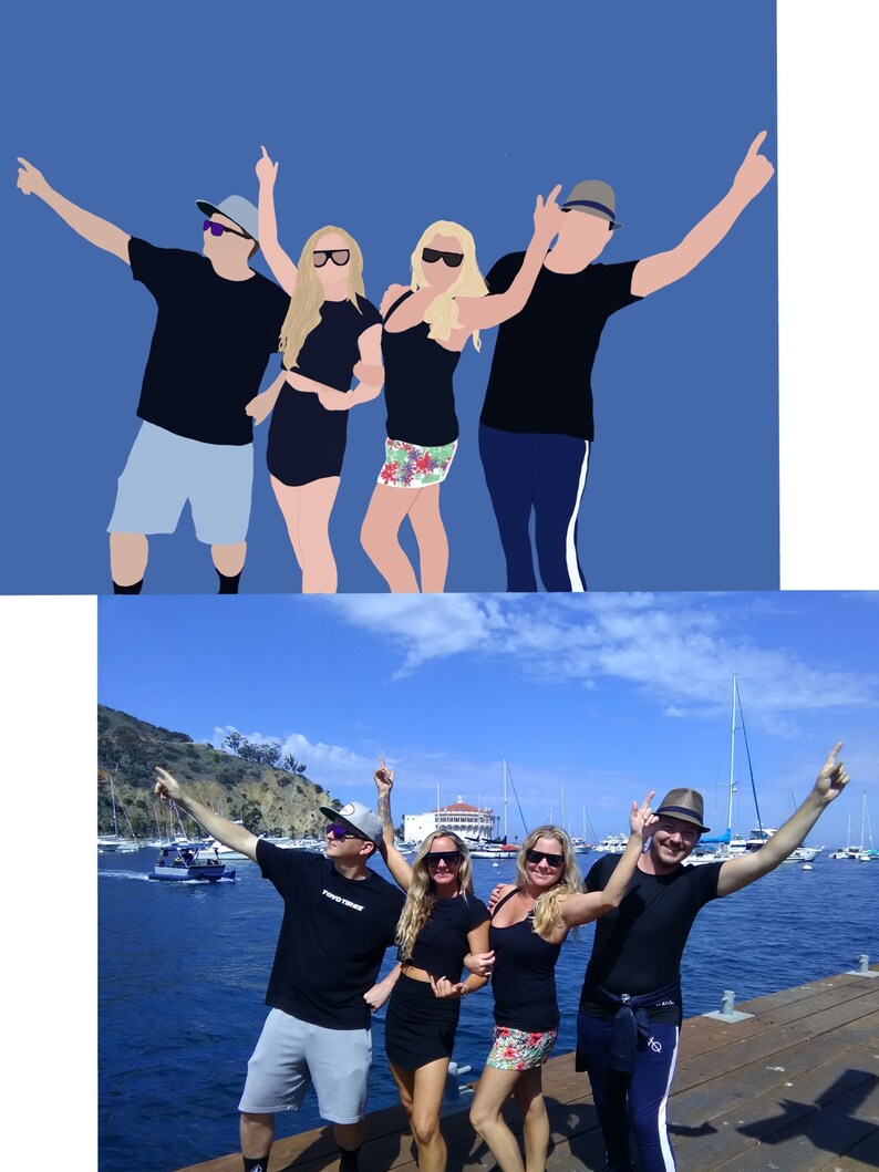 Faceless Portrait, Faceless Drawings, Custom Faceless Portrait ...