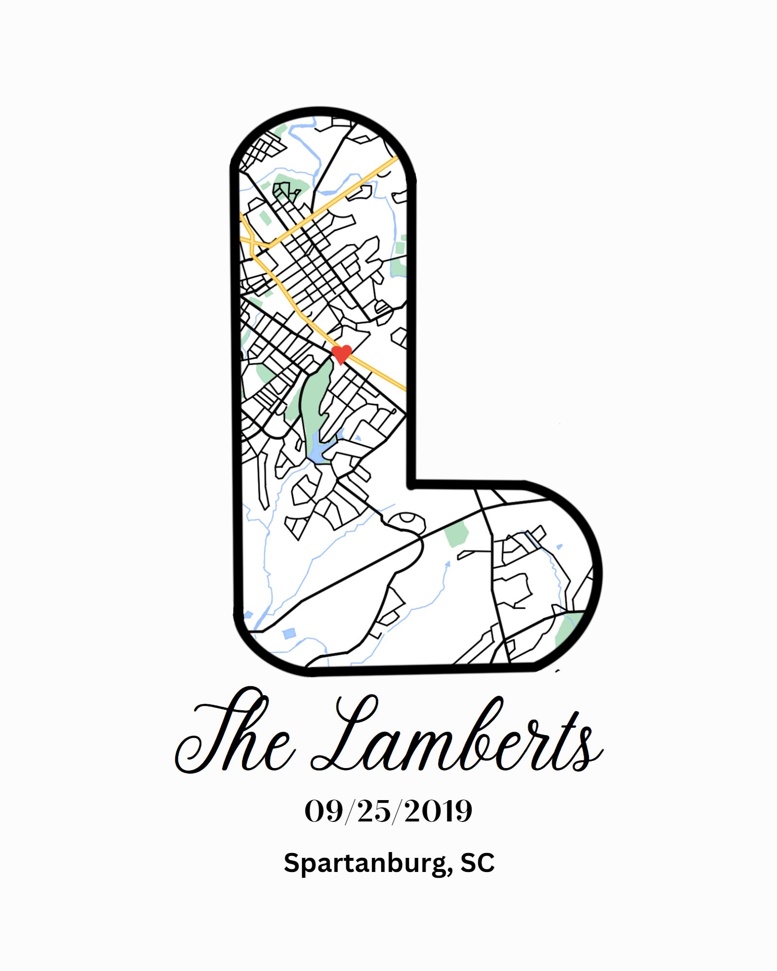 Custom Maps, Digital Print, Custom Map Digital Prints, Wedding Gift ...