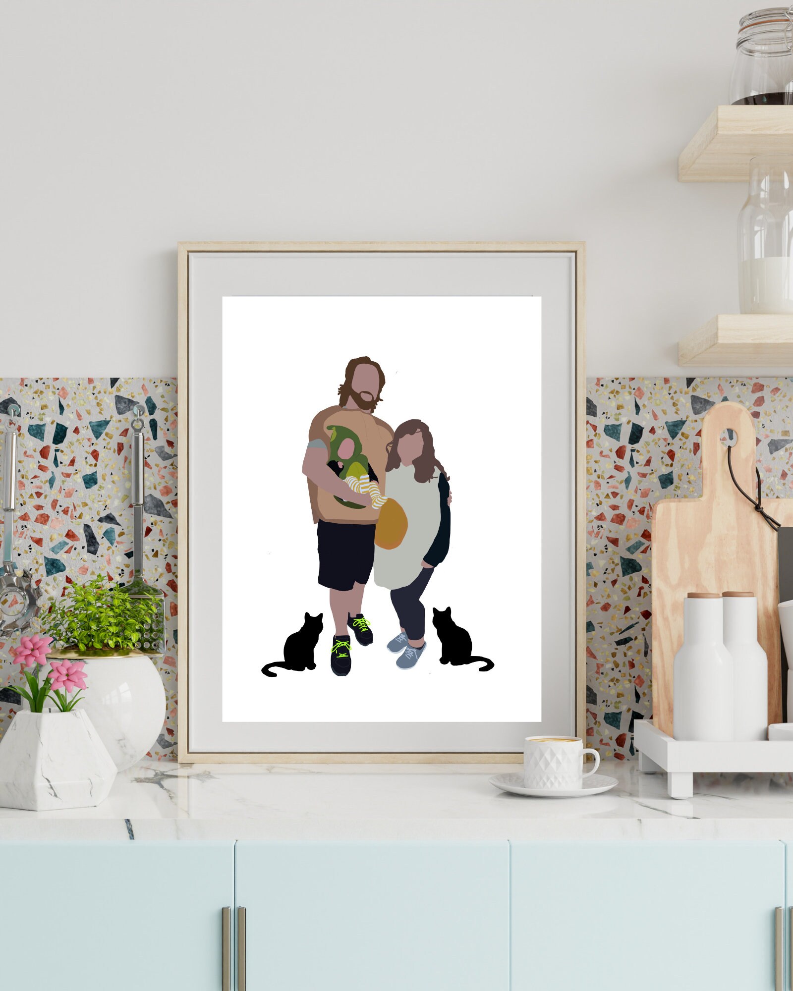 Faceless Portrait, Faceless Drawings, Custom Faceless Portrait ...